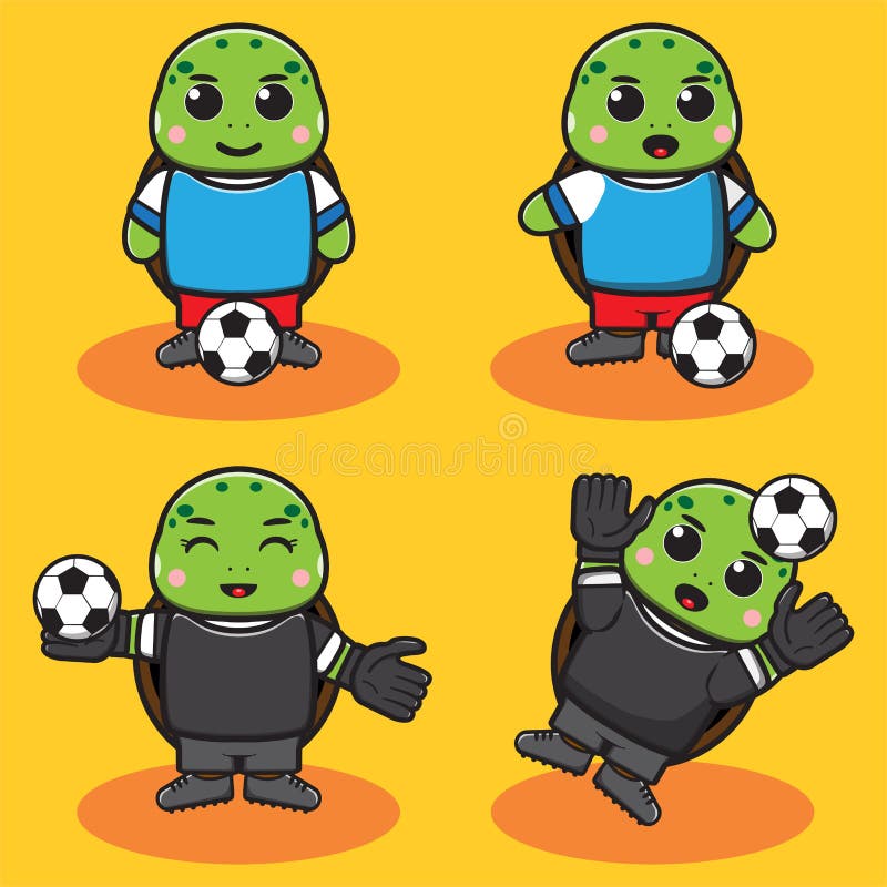 Soccer turtle stock illustration. Illustration of animal - 8282164
