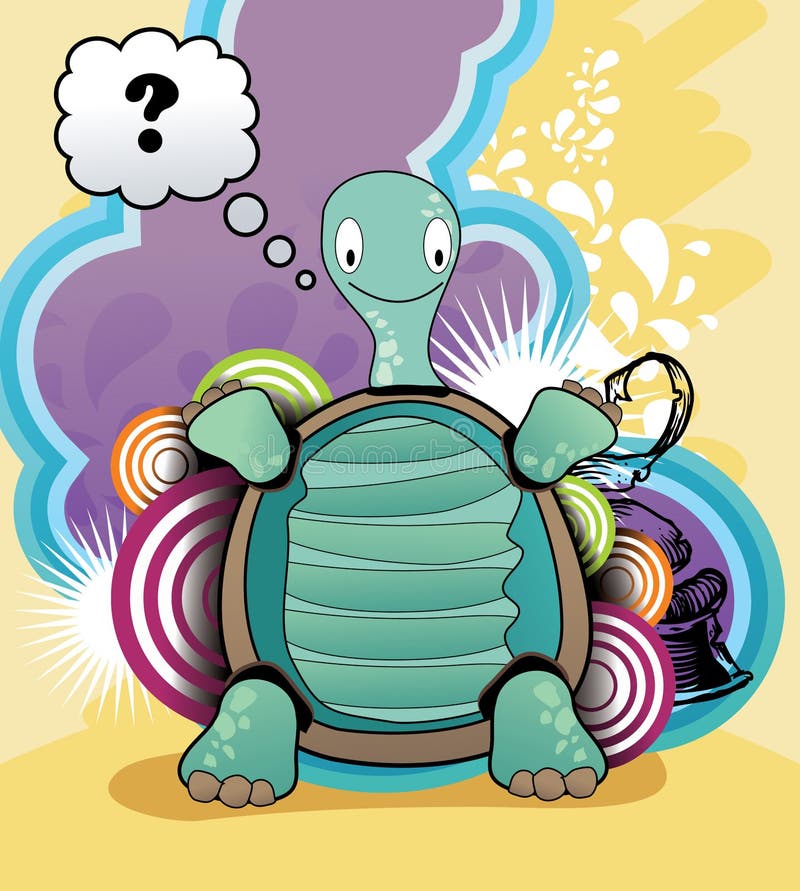 Turtle cartoon stock illustration. Illustration of imagination - 18353703