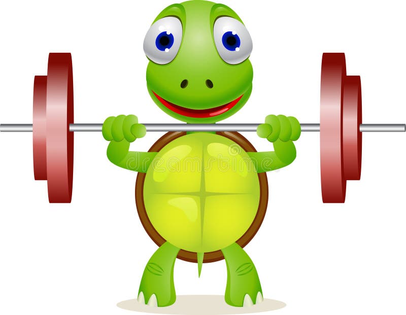 Muscular Cartoon Frog Curling Dumbbells Stock Vector - Illustration of ...