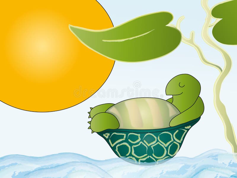 Turtle cartoon stock illustration. Illustration of exotic - 9639124