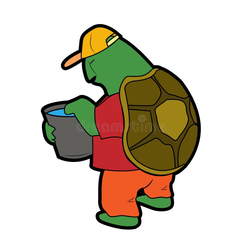 Turtle Cartoon Character Illustration Stock Illustration - Illustration ...