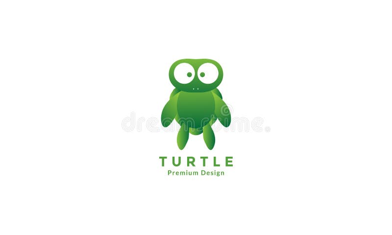 Turtle Cartoon Gradient Abstract Logo Design Vector Icon Symbol ...