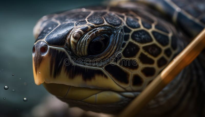 Turtle Close Up Portrait Showcases Its Beautiful Animal Eye and Shell ...