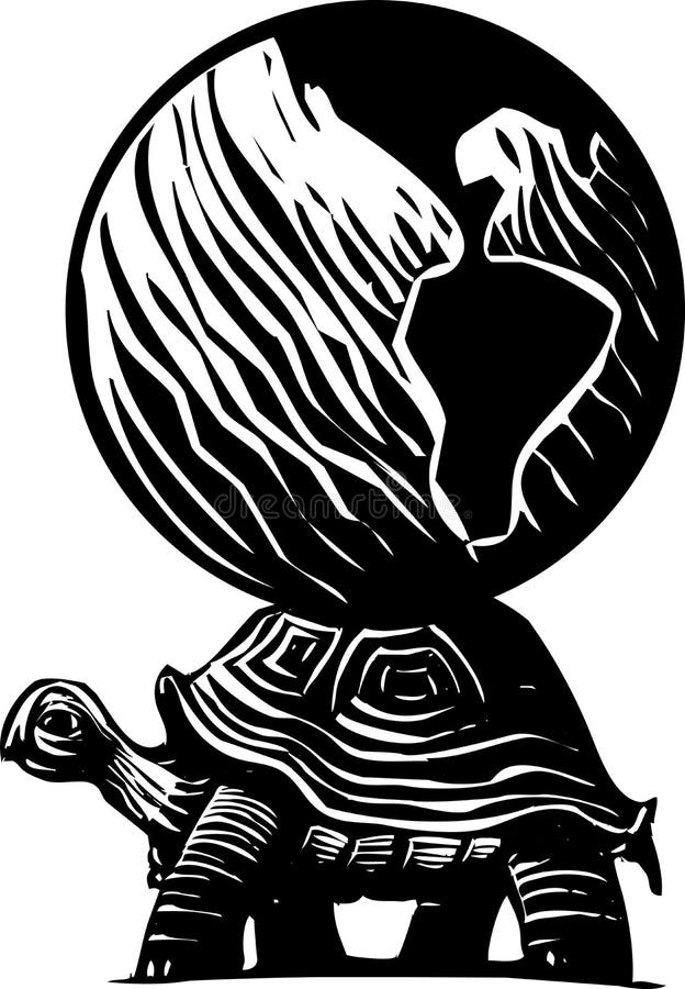 Turtle Earth stock vector. Illustration of nature, steady - 34660879