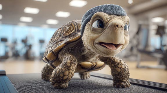 Turtle Exercise, AI Generated Stock Illustration - Illustration of ...