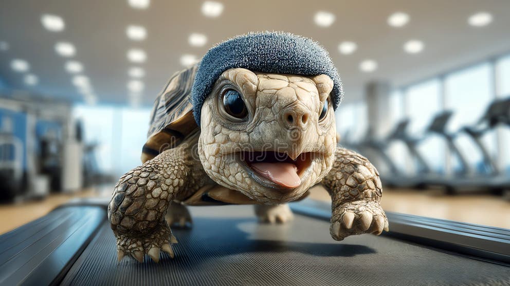 Turtle Exercise, AI Generated Stock Illustration - Illustration of ...