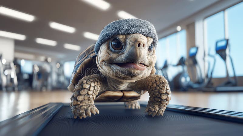 Turtle Exercise, AI Generated Stock Illustration - Illustration of ...