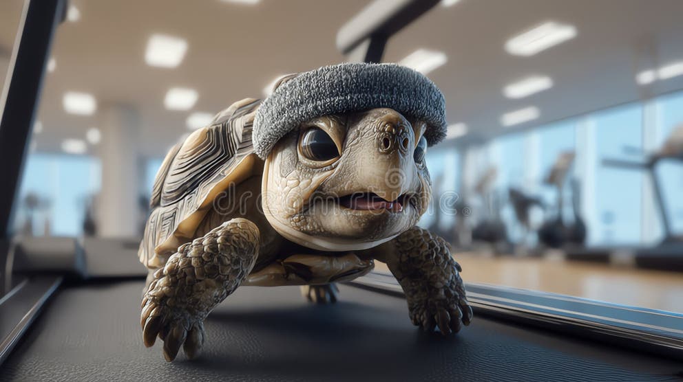 Turtle Exercise, AI Generated Stock Illustration - Illustration of ...