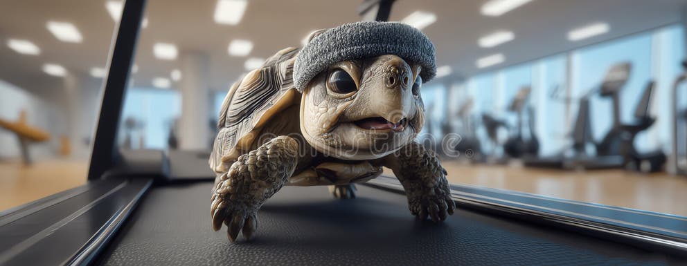 Turtle Exercise, AI Generated Stock Illustration - Illustration of ...