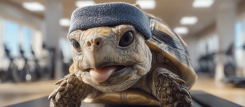 Turtle Exercise, AI Generated Stock Illustration - Illustration of ...