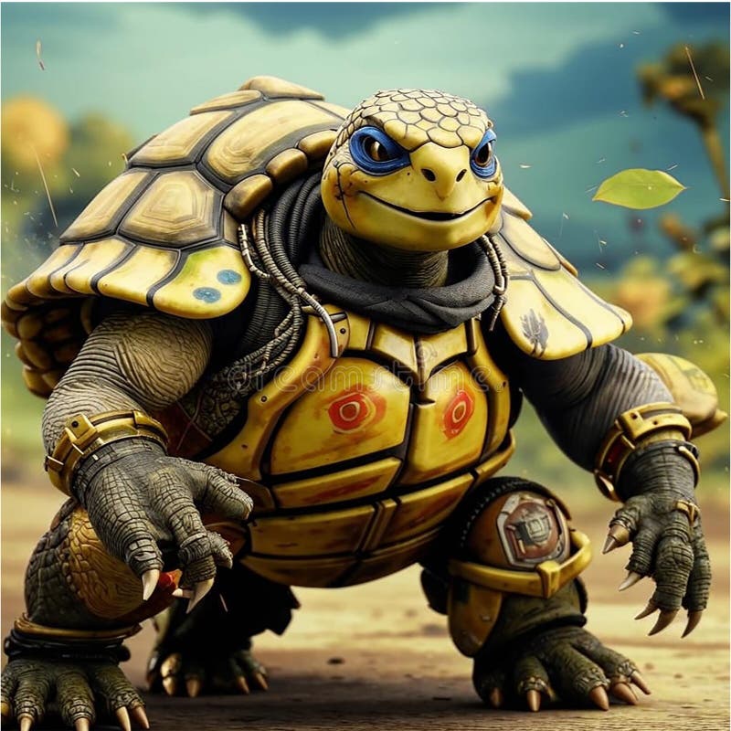 Turtle fighter stock illustration. Illustration of fighter - 362264406