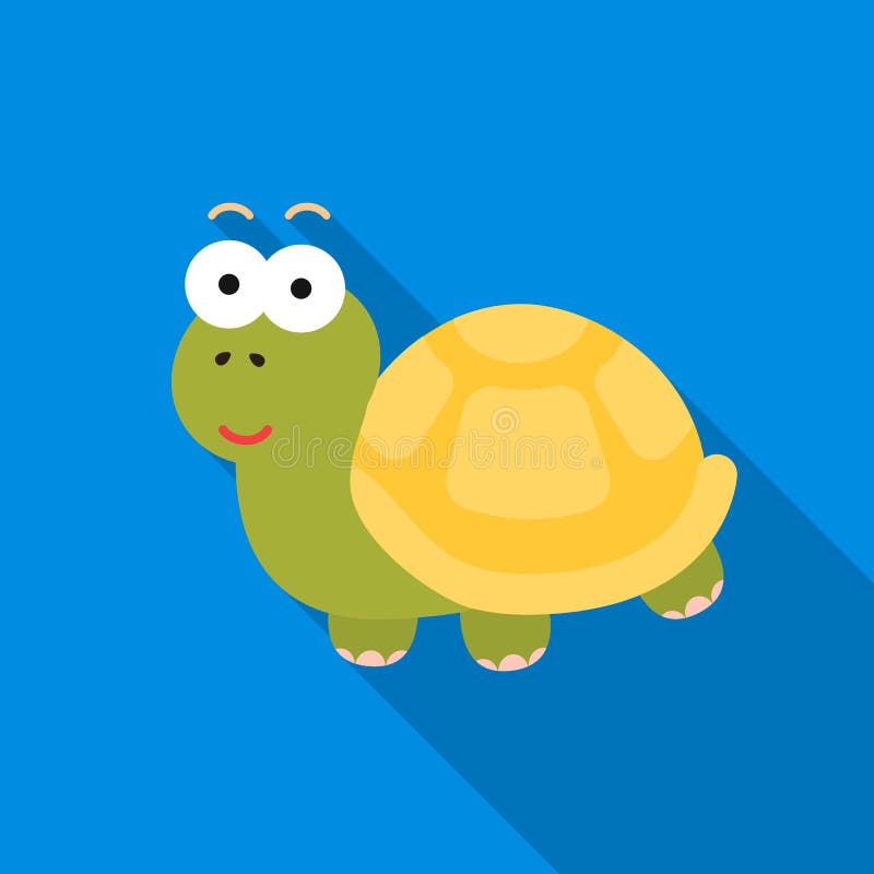 Turtle Flat Icon. Illustration for Web and Mobile Design. Stock Vector ...