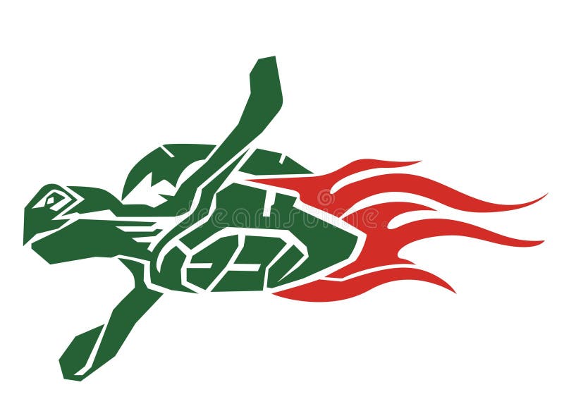 Turtle fly fire stock illustration. Illustration of tribal - 53707255