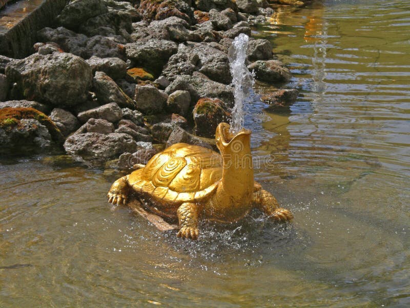 A turtle in a fountain stock photo. Image of madrid, fountain - 50674286