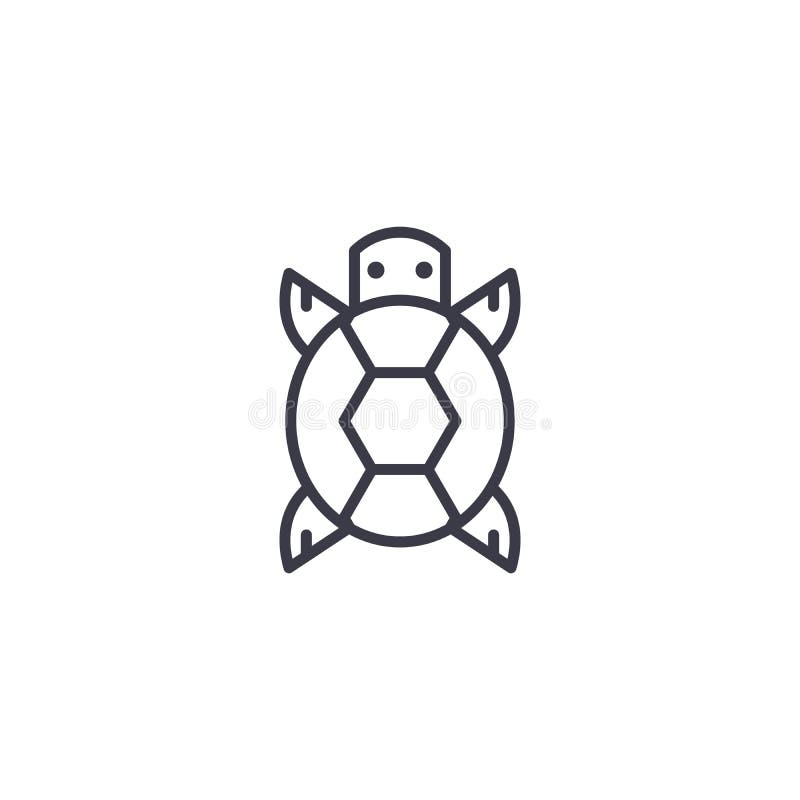 Turtle in Front View Black and White Illustration Stock Vector ...