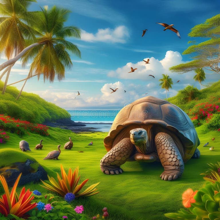 Galapagos Island Cartoon Stock Illustrations – 103 Galapagos Island ...