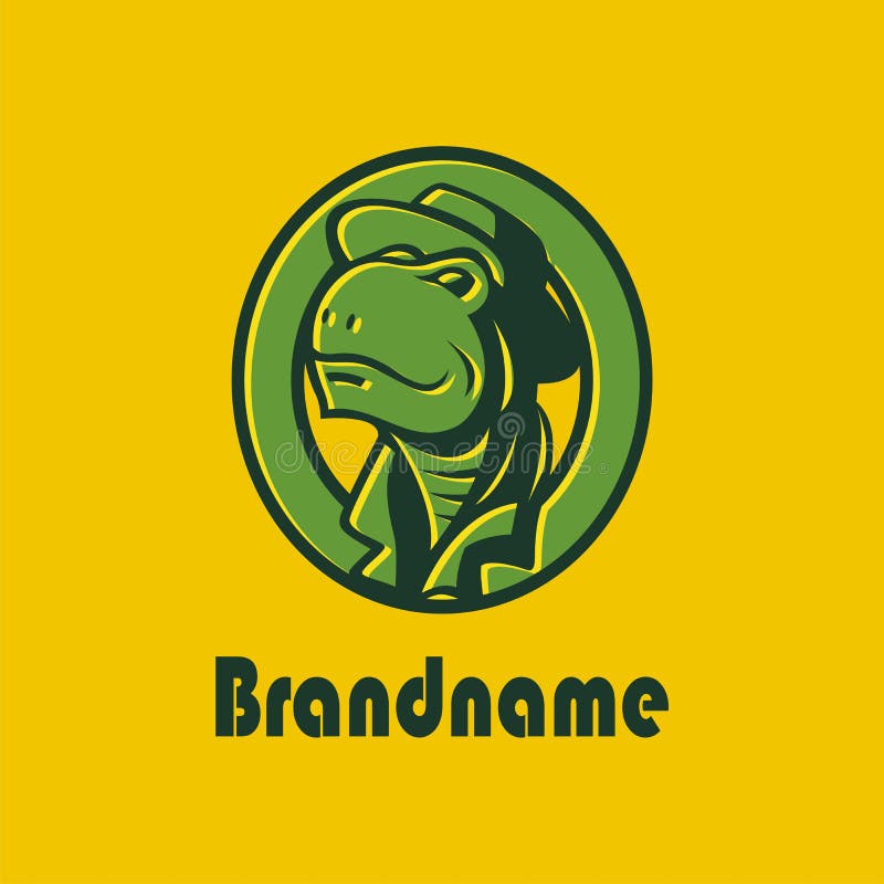 Turtle Head Logo in a Circle Stock Vector - Illustration of head ...