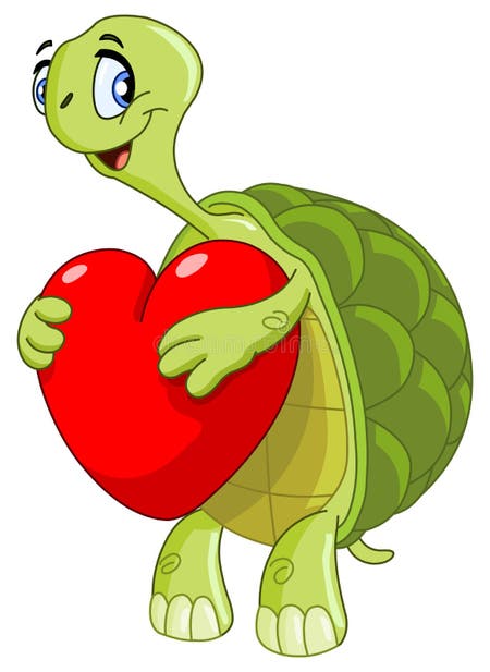 Turtle with heart stock vector. Illustration of celebrating - 23028717