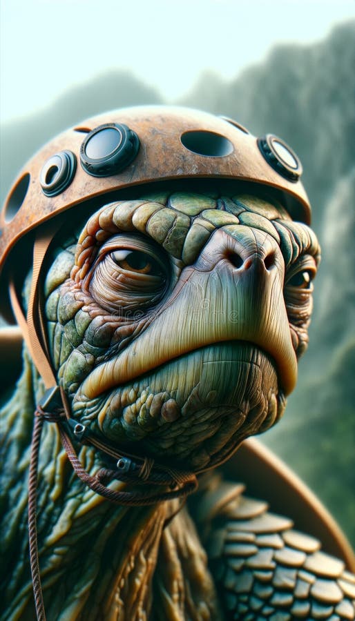 Turtle with helmet stock illustration. Illustration of animal - 324778807