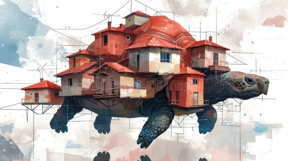 Turtle House Back Stock Illustrations – 80 Turtle House Back Stock ...