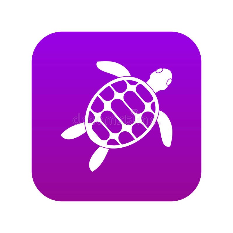 Turtle icon digital purple stock vector. Illustration of head - 152583311