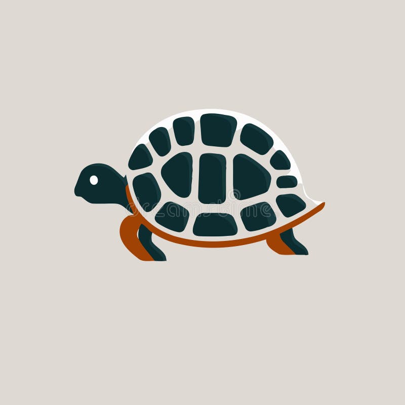 Turtle Icon in Flat Style. Vector Illustration on Gray Background Stock ...