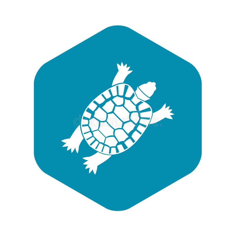 Turtle icon, simple style stock vector. Illustration of icon - 142280948