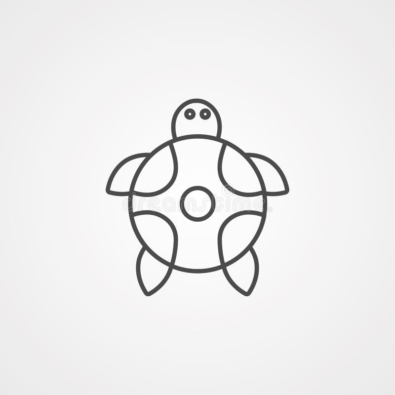Turtle Vector Icon Sign Symbol Stock Vector - Illustration of card ...