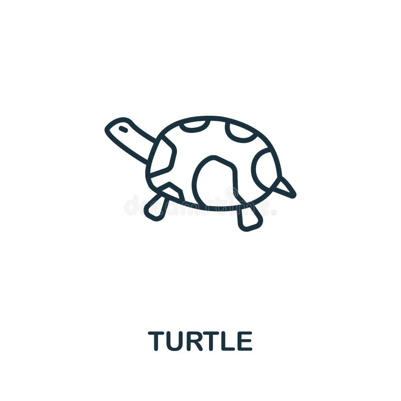 Turtle Icon from Wild Animals Collection. Simple Line Turtle Icon for ...