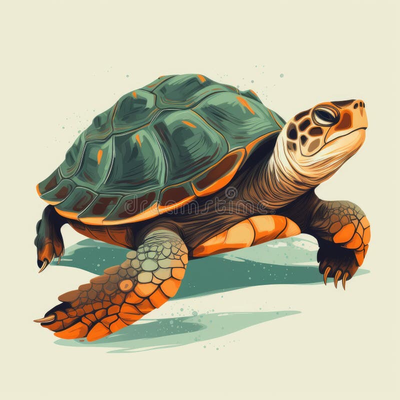 Turtle Illustration stock illustration. Illustration of nature - 275135684