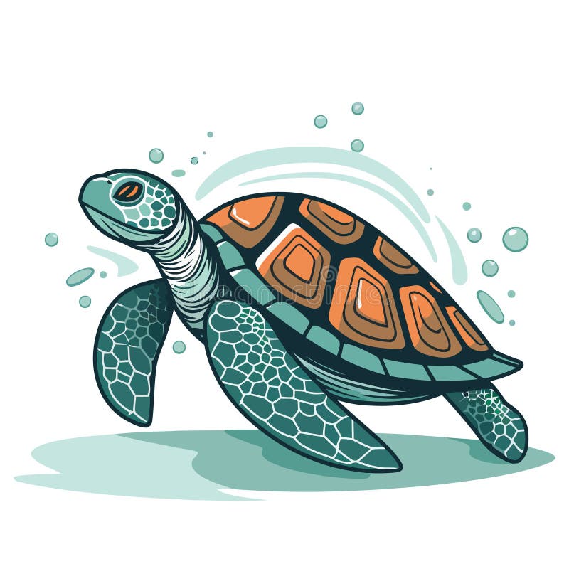 Turtle Image. Abstract Cute Turtle Stock Vector - Illustration of ...