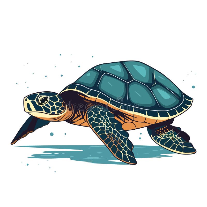 Turtle Image. Abstract Cute Turtle Stock Vector - Illustration of ...