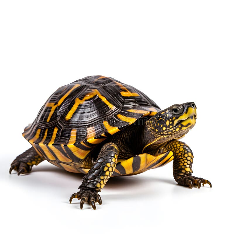 Turtle Isolated on White Background. Turtle on a White Background ...
