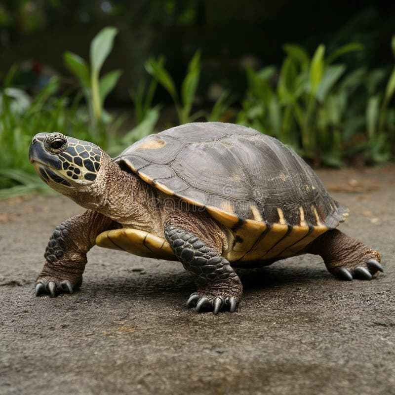 Turtle on land stock photo. Image of animal, adorable - 325457292