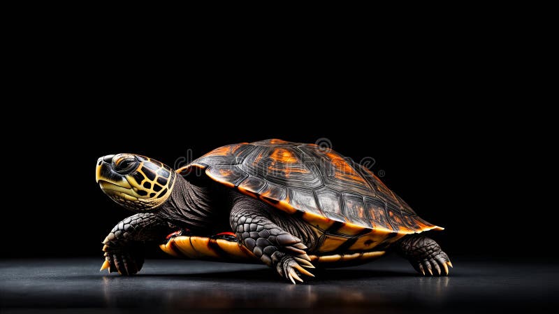 Turtle is Laying on Its Side with Its Back Exposed Possibly Resting or ...