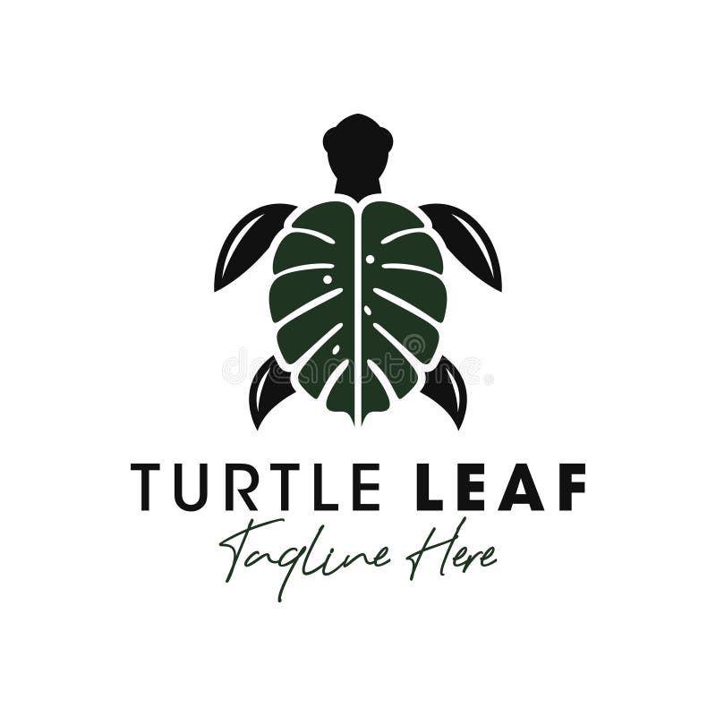 Turtle Leaf Inspiration Illustration Logo Design Stock Vector - Illustration of sign, organic ...