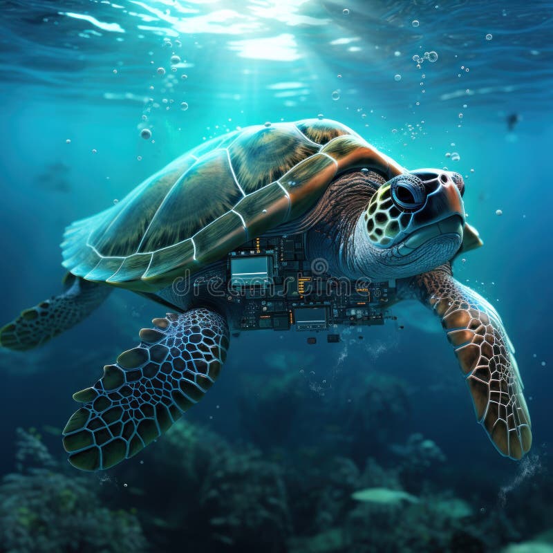 Turtle Learning Technology , Business Metaphors Concept Stock Image ...