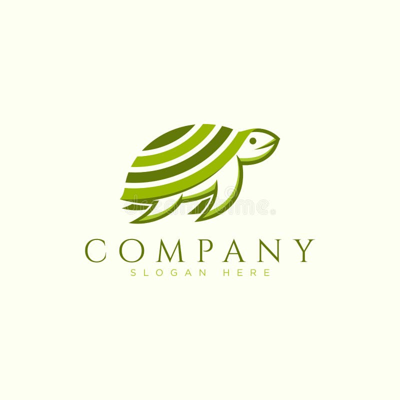 Turtle Logo with Green Color Concept Design Stock Vector - Illustration ...
