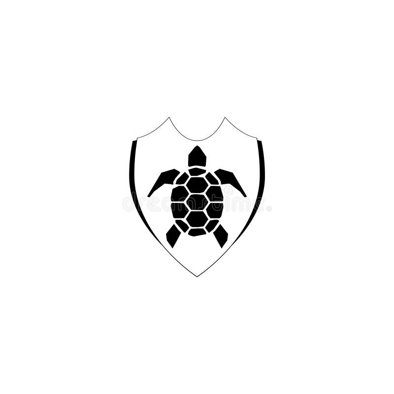 Turtle Logo Shield Icon Isolated on White Backgound Stock Vector ...