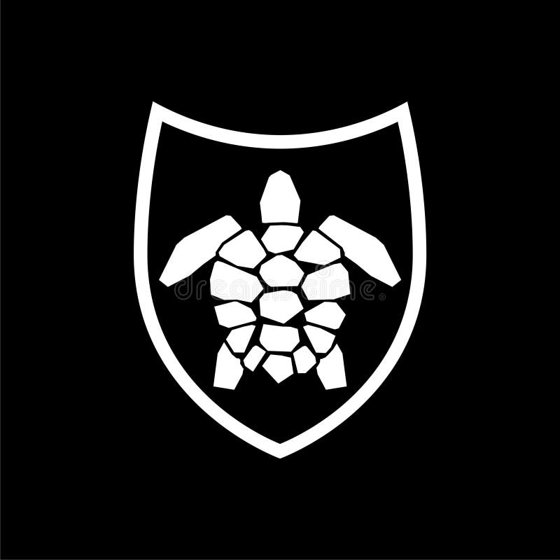 Turtle Logo Shield Icon Isolated on White Backgound Stock Vector ...