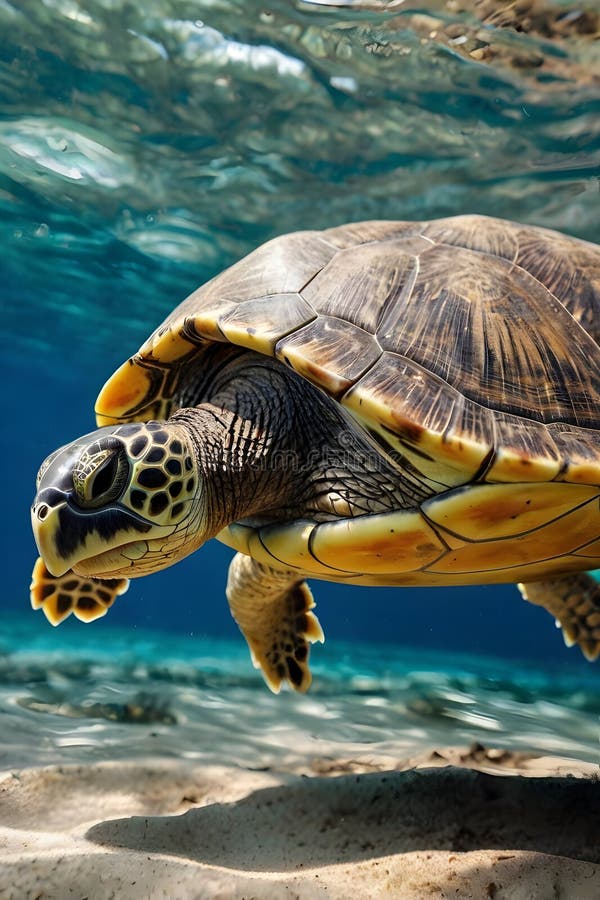 A Picture of a Cute and Adorable Turtle Stock Image - Image of ...