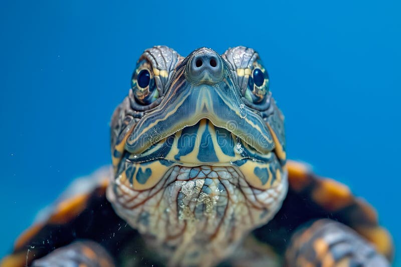 A Turtle is Looking at the Camera with Its Eyes Wide Open Stock Image ...