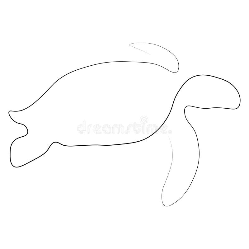 Turtle One Line Multi Color Icon. Simple Thin Line, Outline Vector of ...