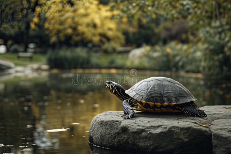 Turtle in the Park HD 8K Wallpaper. Generated with Ai. Stock ...