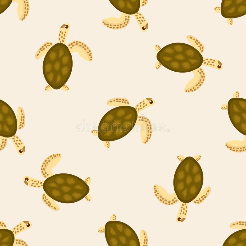 Turtle Pattern on a Beige Background for Use in the Design of Textiles ...