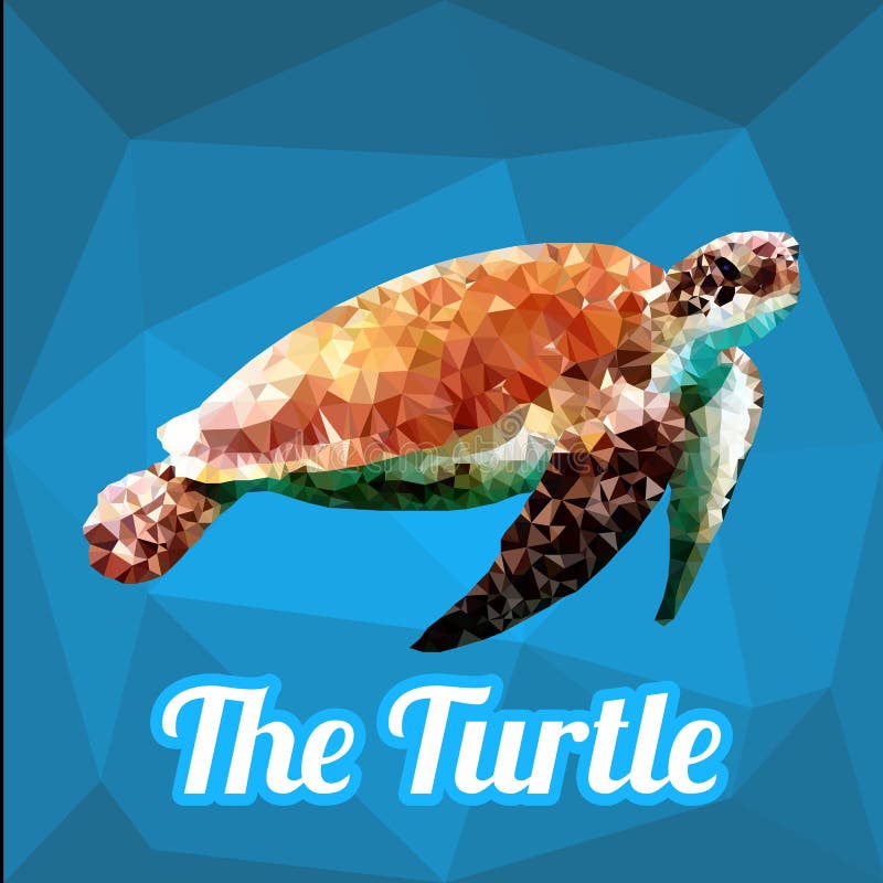 Turtle Polygon Vector stock vector. Illustration of turtle - 61886387