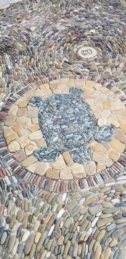 Turtle Rock Art Mosaic stock photo. Image of turtle - 160952530