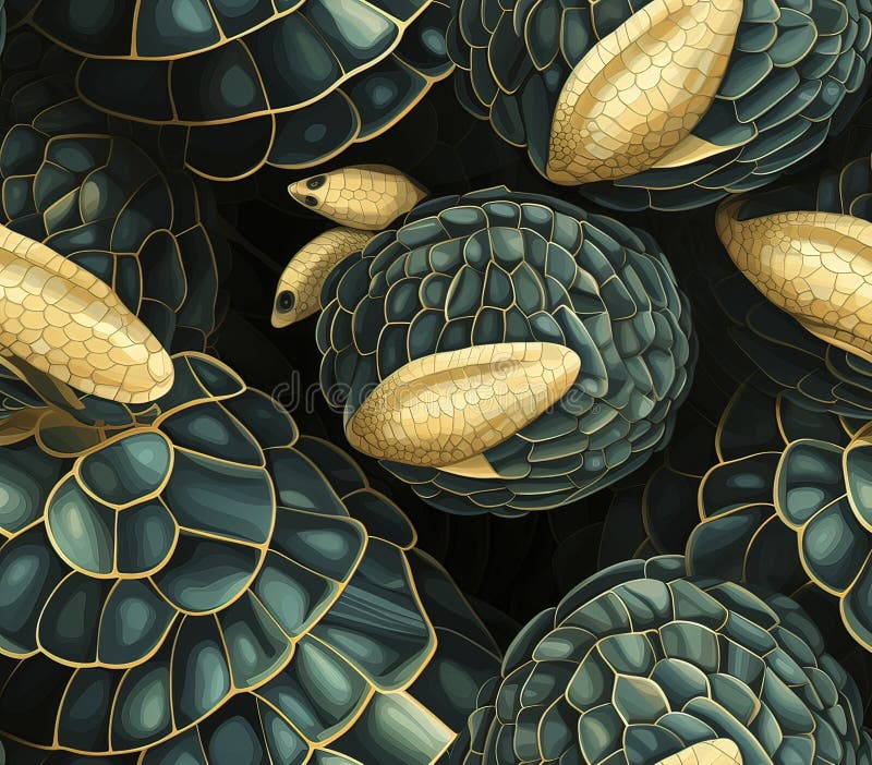 Turtle Shell , Fabric Pattern, Seamless Pattern. Stock Illustration ...