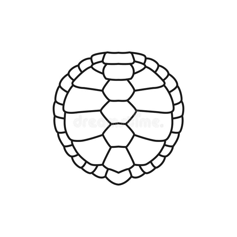 Turtle Shell Pattern Coloring Page Sketch Coloring Page Stock Vector ...