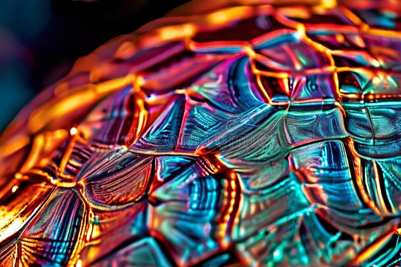 Turtle Shell Patterns a Close Up Holography Illustration Focusin Stock ...
